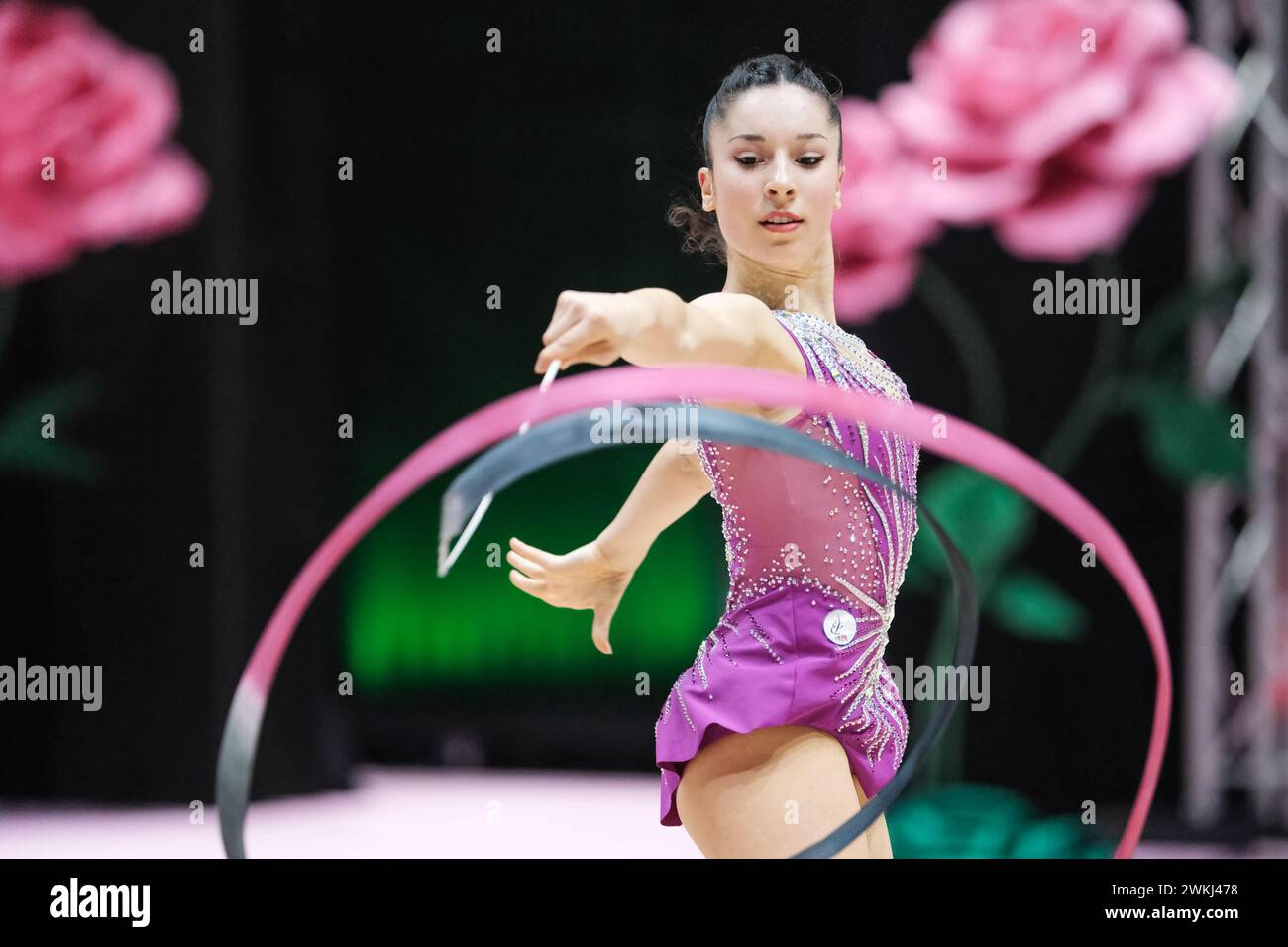 Chieti, Italy. 17 Feb, 2024. Giulia Dellafelice of the Aurora Fano team ...