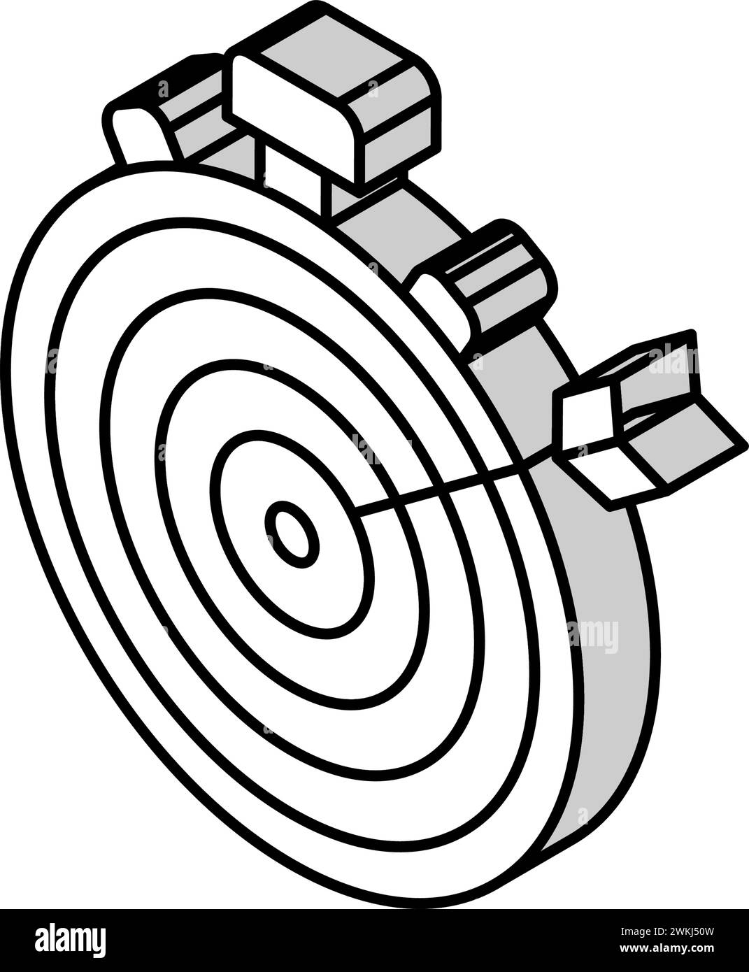 short term goals business isometric icon vector illustration Stock ...