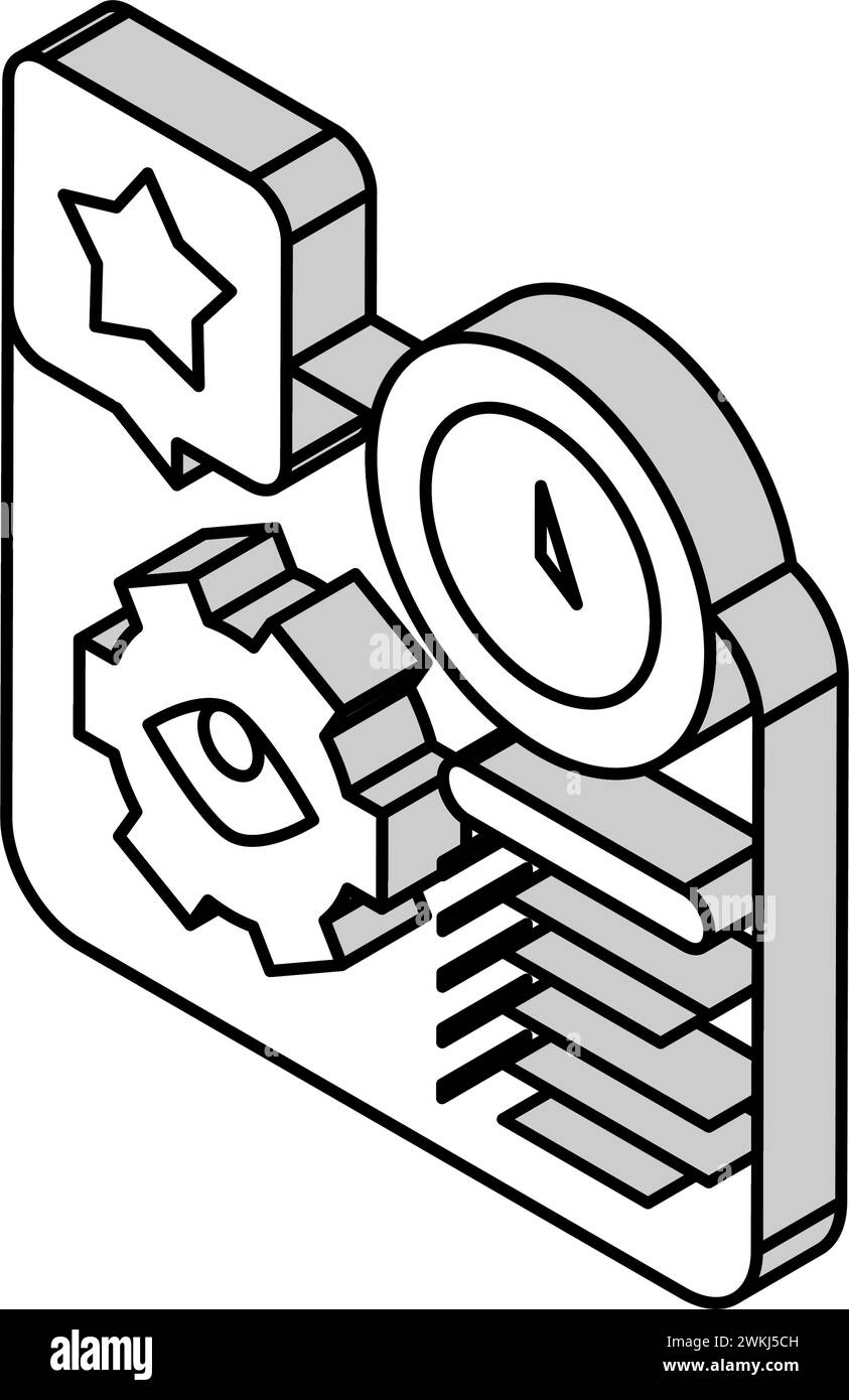 show your organization skills isometric icon vector illustration Stock ...