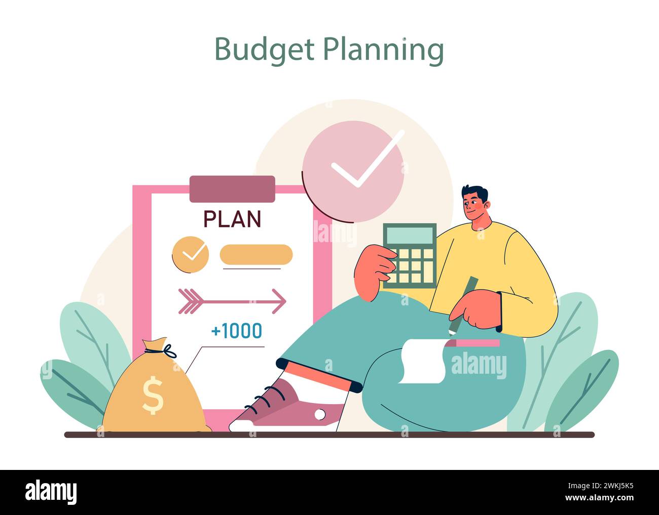 Budget Planning concept. Illustrating financial foresight with ...