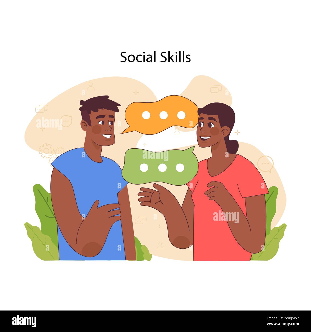 Language skills of conversation Stock Vector Images - Alamy