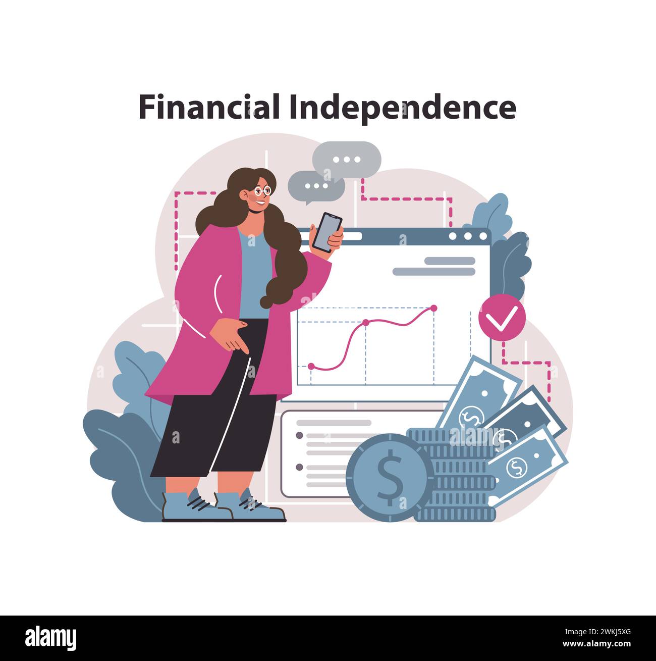 Financial independence, FIRE concept. Money savings and investment for ...