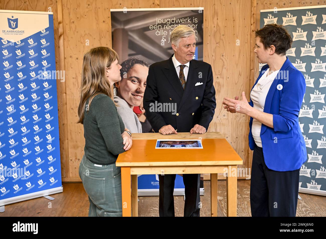 Antwerp, Belgium. 21st Feb, 2024. Inge Geerardyn, King Philippe - Filip ...