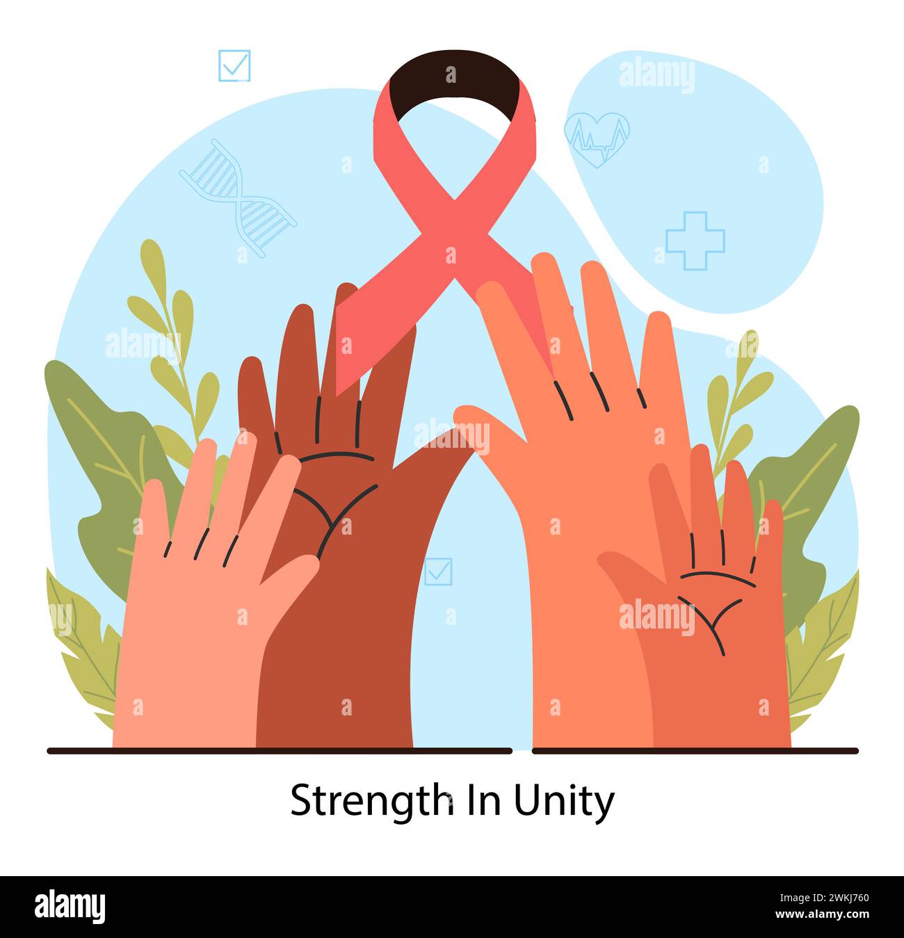 Child cancer ribbon. Strong kids getting oncological illness medical ...