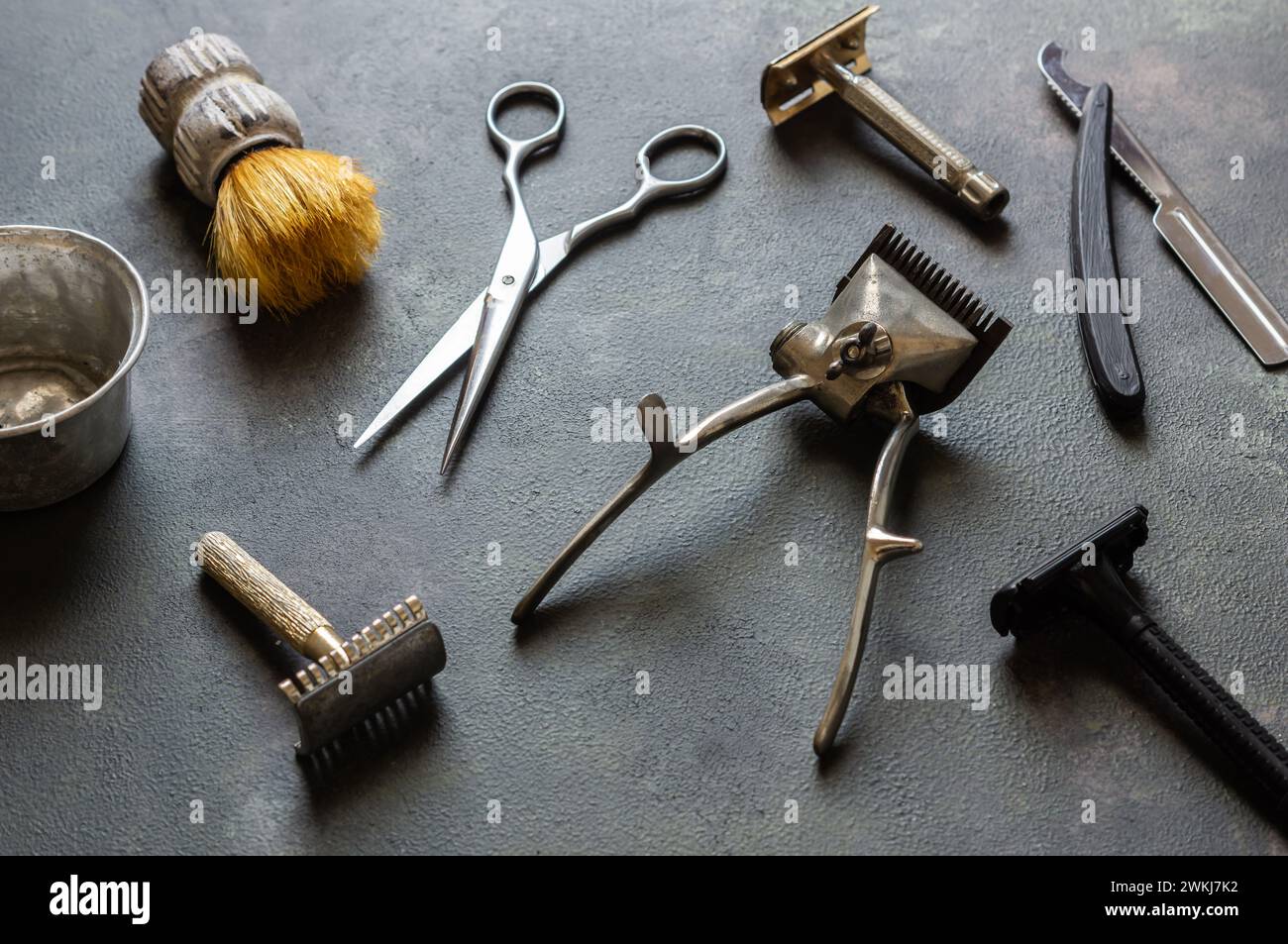 Vintage Barber supplies , hair and beard accessories for man, old ...