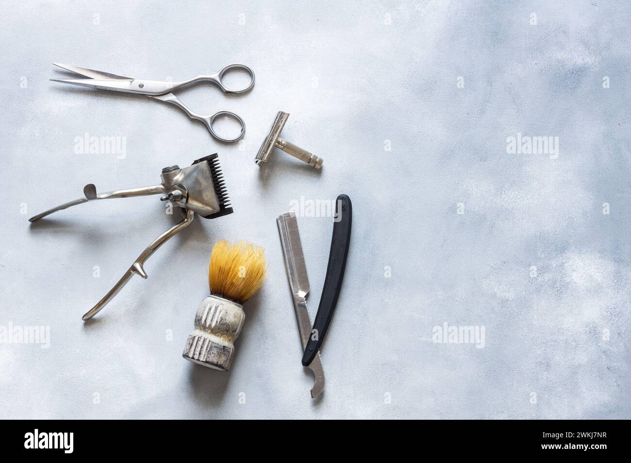 Vintage Barber supplies , hair and beard accessories for man, old ...