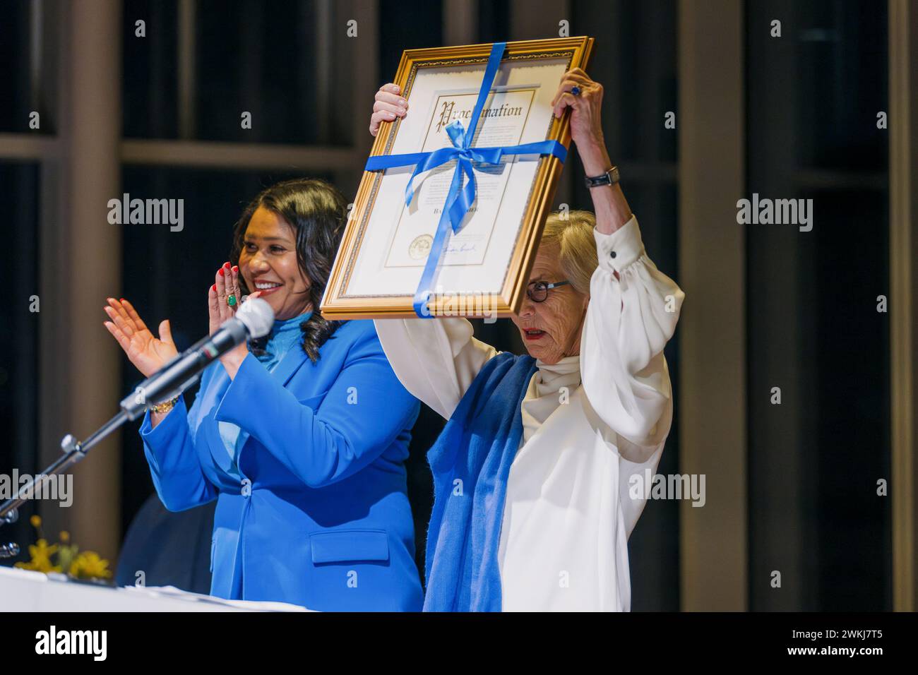 San Francisco, USA. 20th Feb, 2024. San Francisco Mayor London Breed ...
