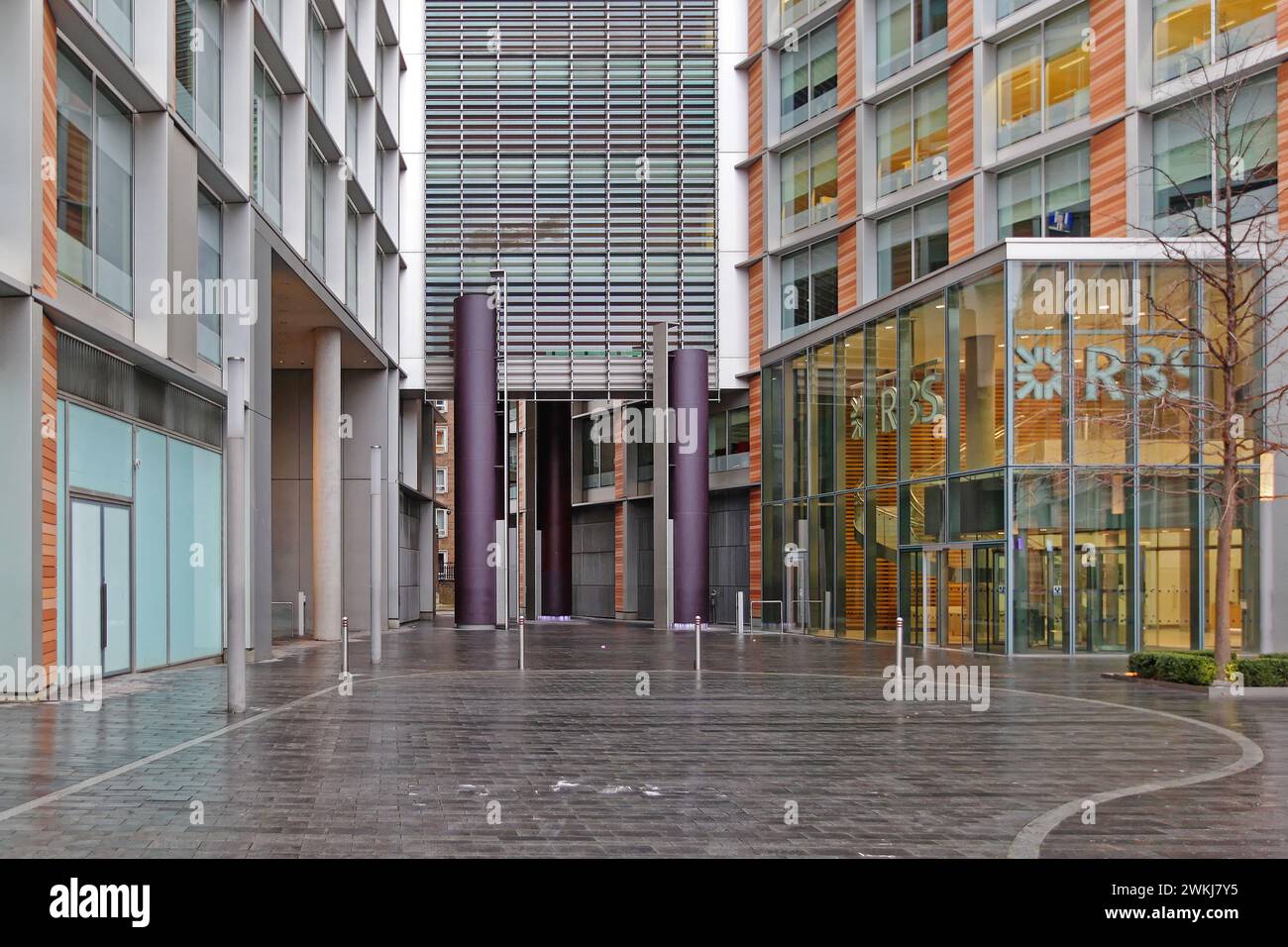 London, United Kingdom - January 19, 2013: Entrance Way to Royal Bank ...