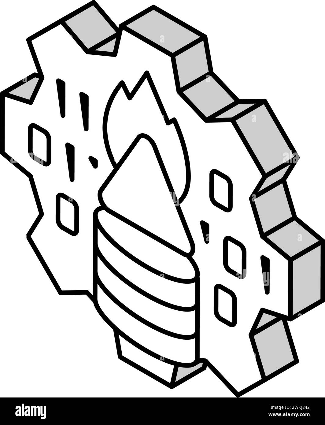 technological crisis isometric icon vector illustration Stock Vector ...