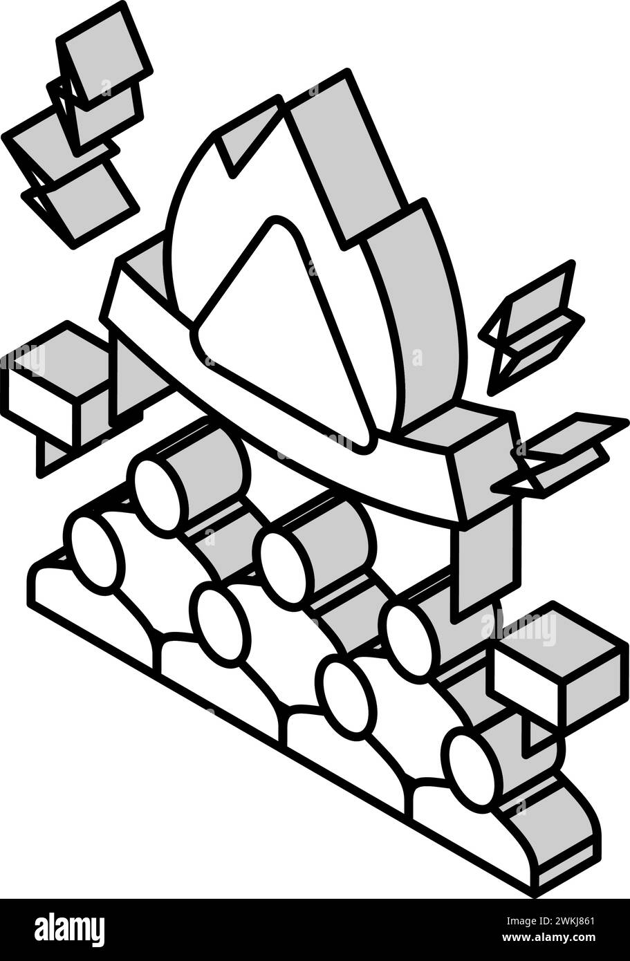 confrontational crisis isometric icon vector illustration Stock Vector ...