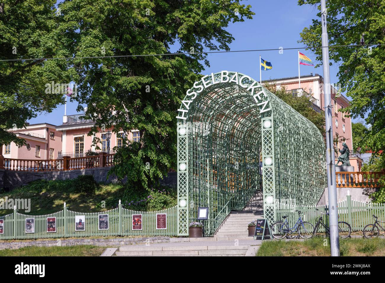 Entrance to Hasselbacken restaurant and hotel with conference centre in ...