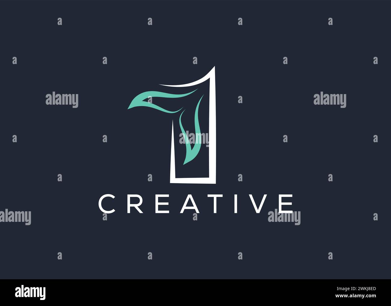 Minimalist number One fish logo design vector template. Modern fish ...