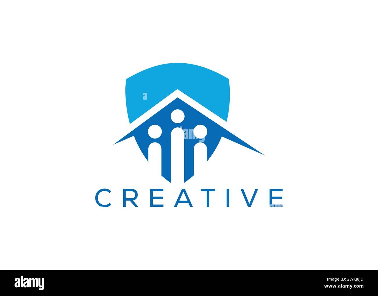 Minimalist Shield people insurance logo design vector template. Guard ...