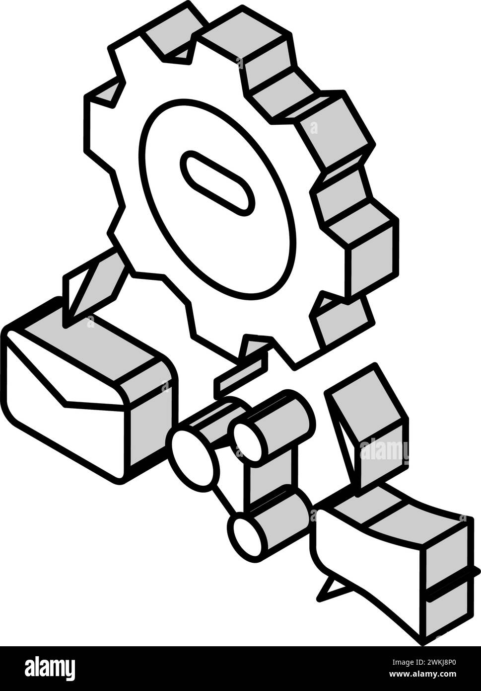 campaign production deployment marketing isometric icon vector ...