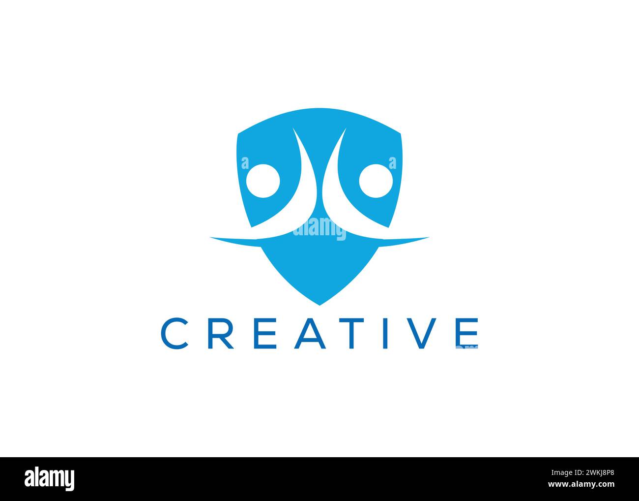 Minimalist Shield people insurance logo design vector template. Guard ...