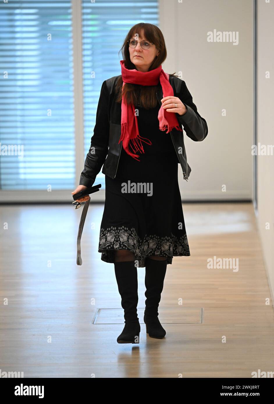 Potsdam, Germany. 21st Feb, 2024. Katrin Lange (SPD), Brandenburg's Minister of Finance and for ...