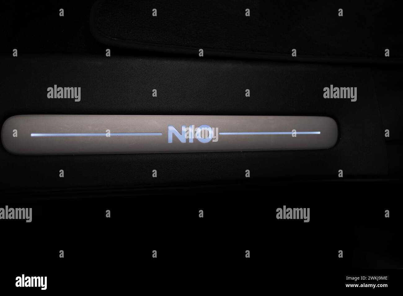 close-up logo sign, brand logotype signboard, Interior NIO EL6 ...