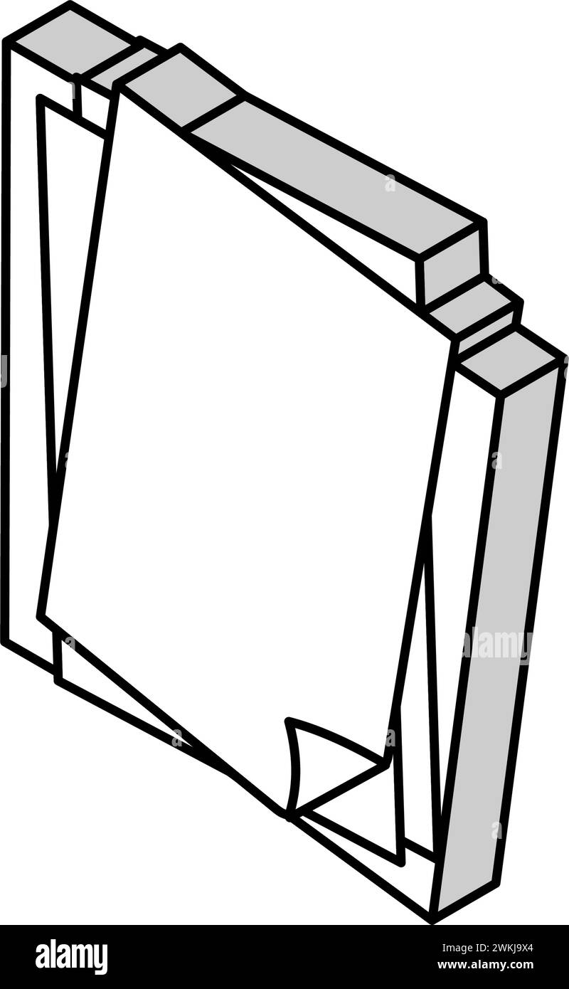 sheet paper document isometric icon vector illustration Stock Vector ...