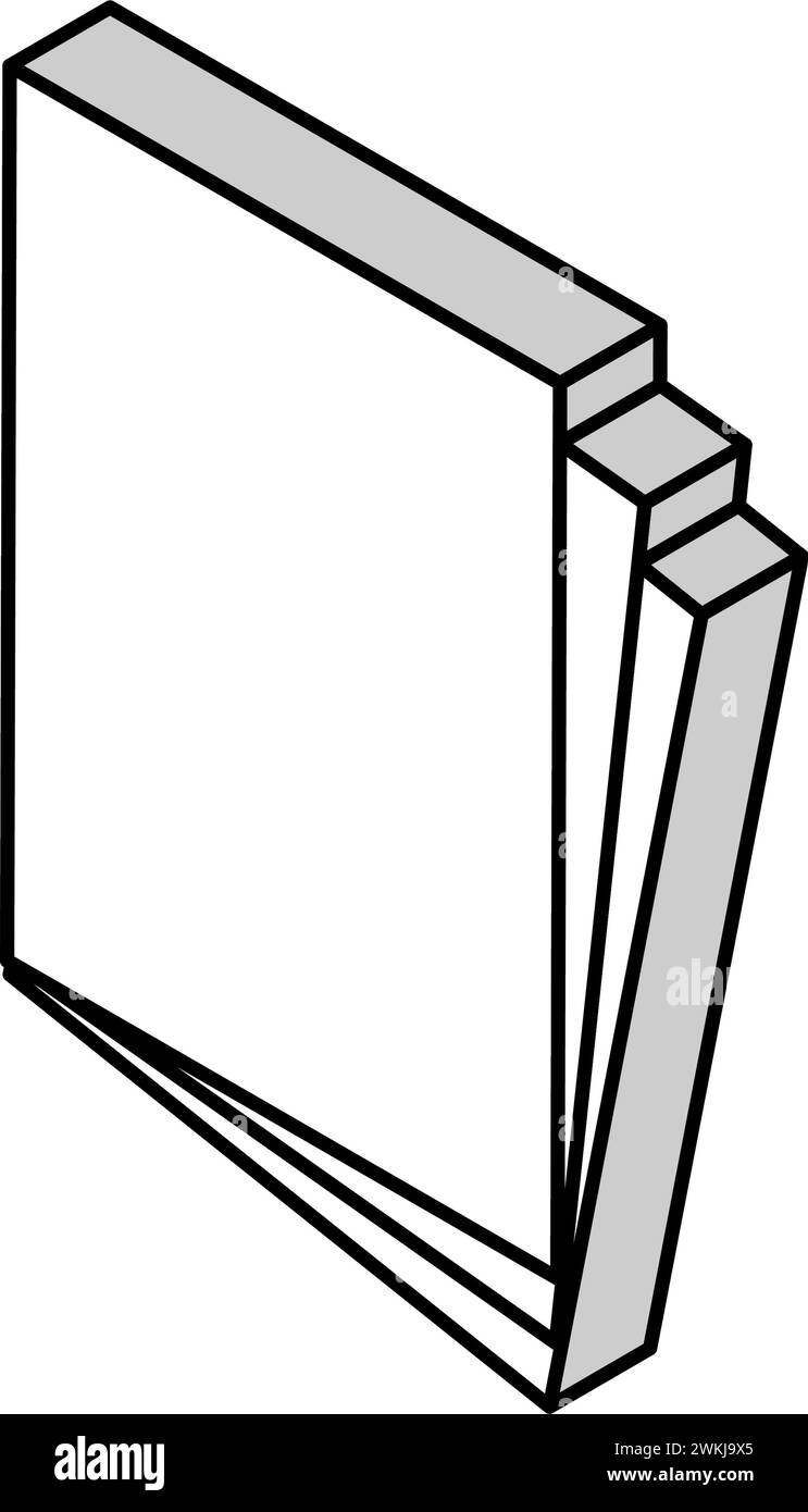 Isometric vector sheet paper Black and White Stock Photos & Images - Alamy