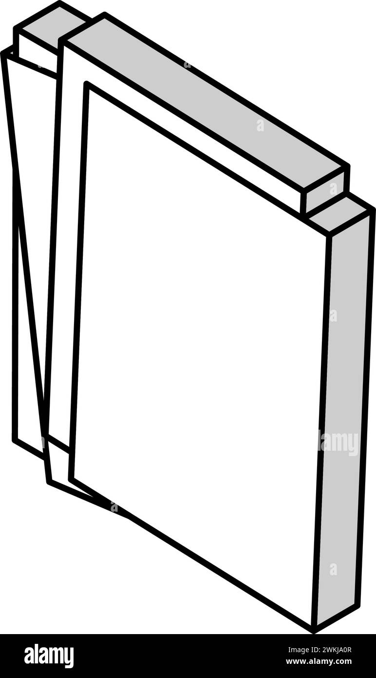 Isometric vector sheet paper Black and White Stock Photos & Images - Alamy