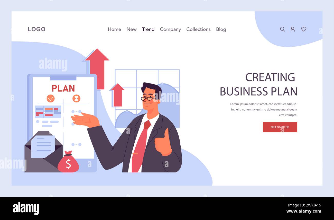 Financial planning web banner or landing page. Personal and family ...