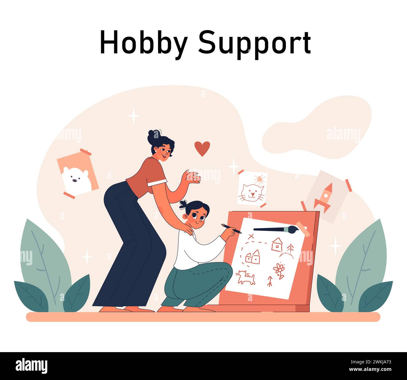 Positive relationships. Loving family connection and friends support ...