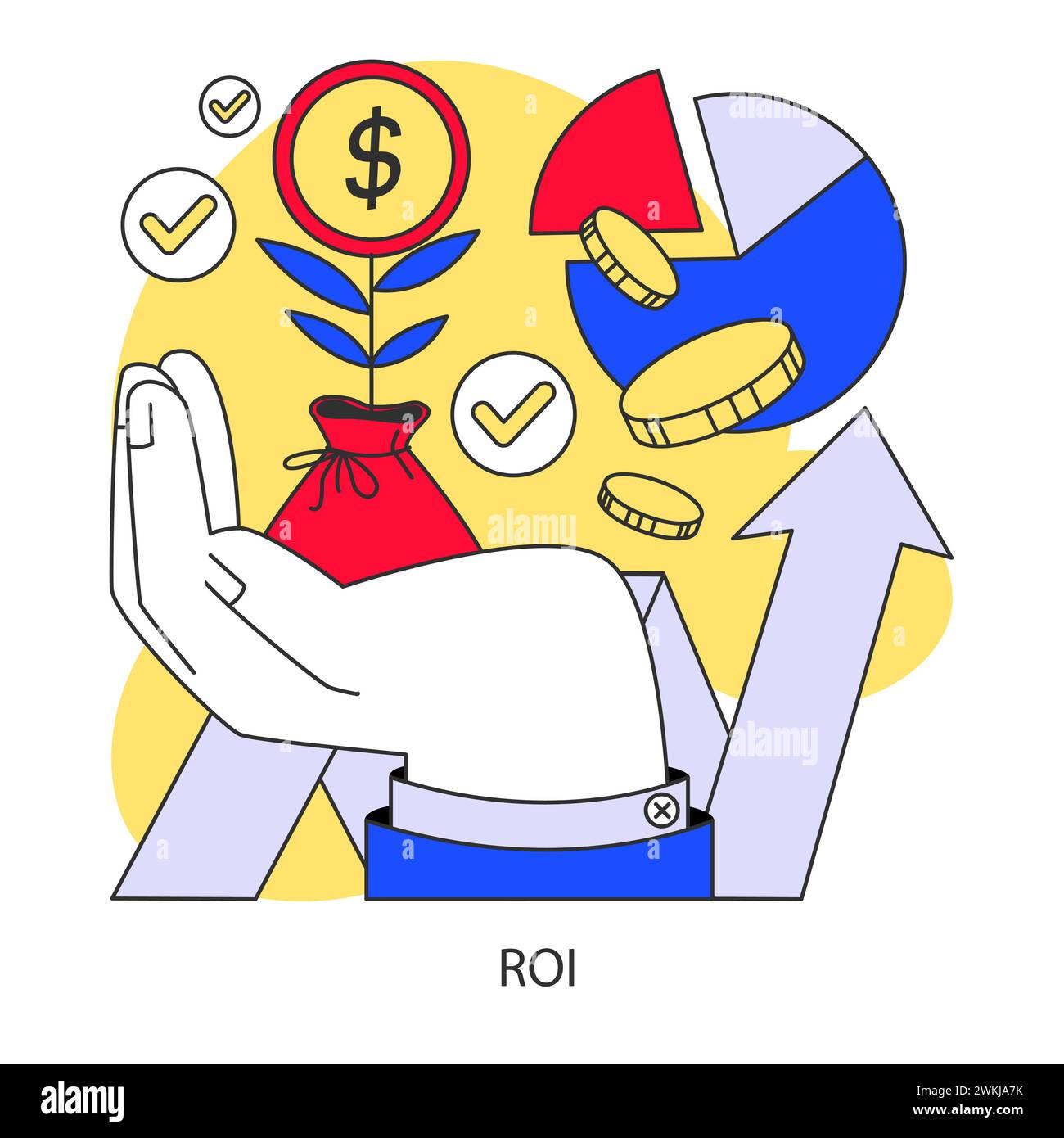 ROI growth concept. Nurturing investments with strategic marketing and ... ROI growth concept. Nurturing investments with strategic marketing and ...