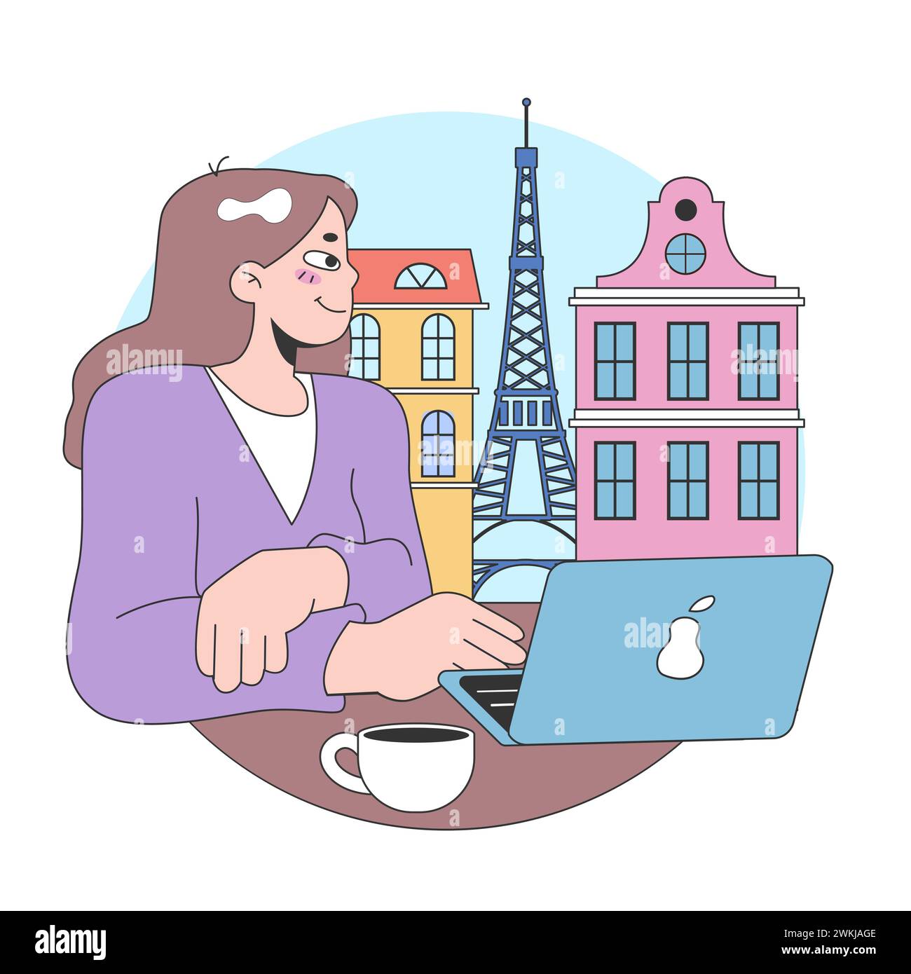 Bleisure travel. Business and sightseeing trip. Workation, digital ...