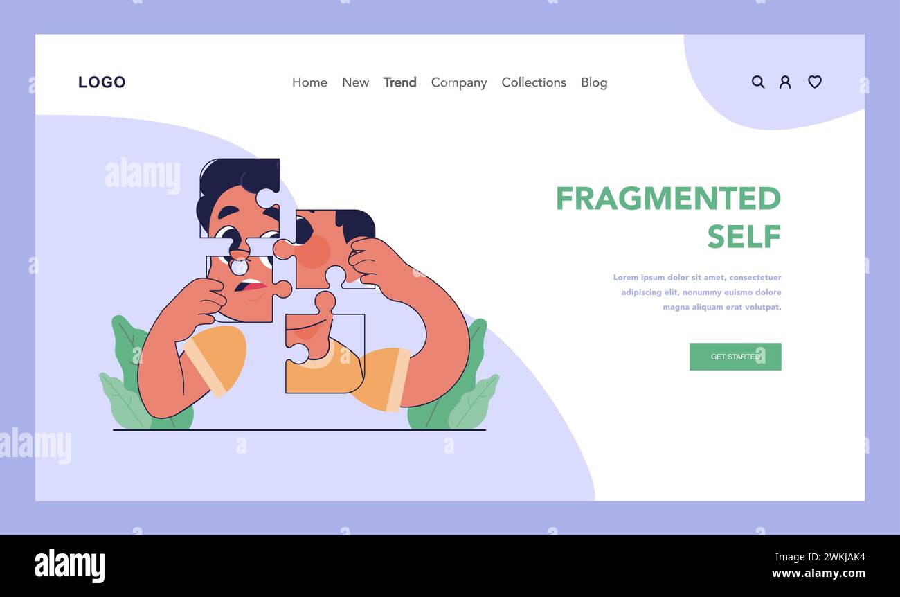 Childhood psychological trauma web banner or landing page. Impact of ...