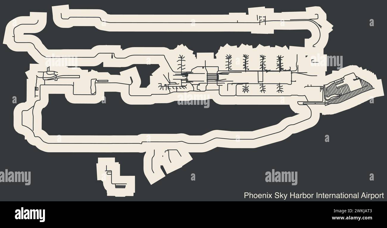 Terminals layout plan of the PHOENIX SKY HARBOR INTERNATIONAL AIRPORT ...