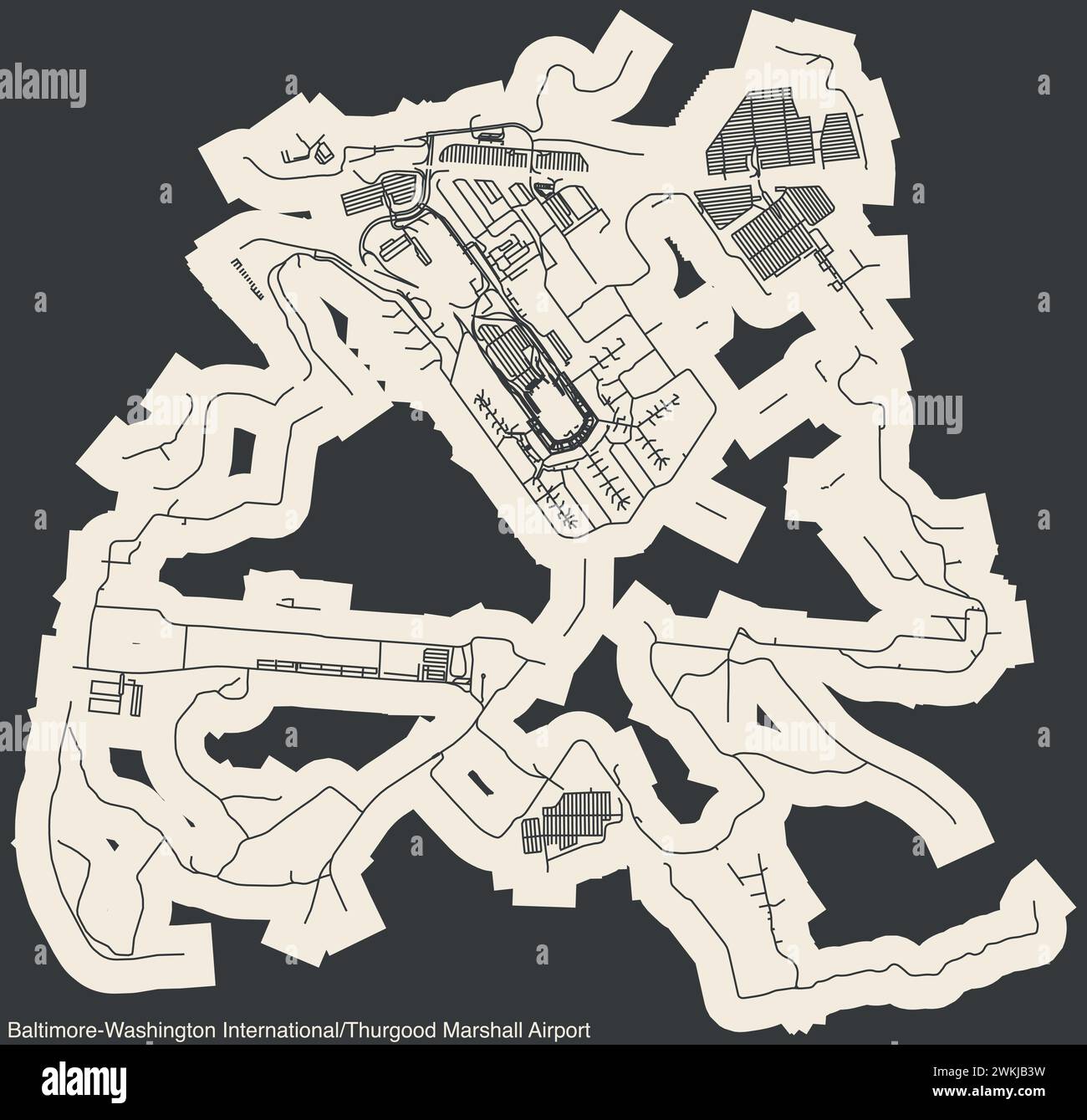 Terminals layout plan of the BALTIMORE/WASHINGTON INTERNATIONAL AIRPORT ...