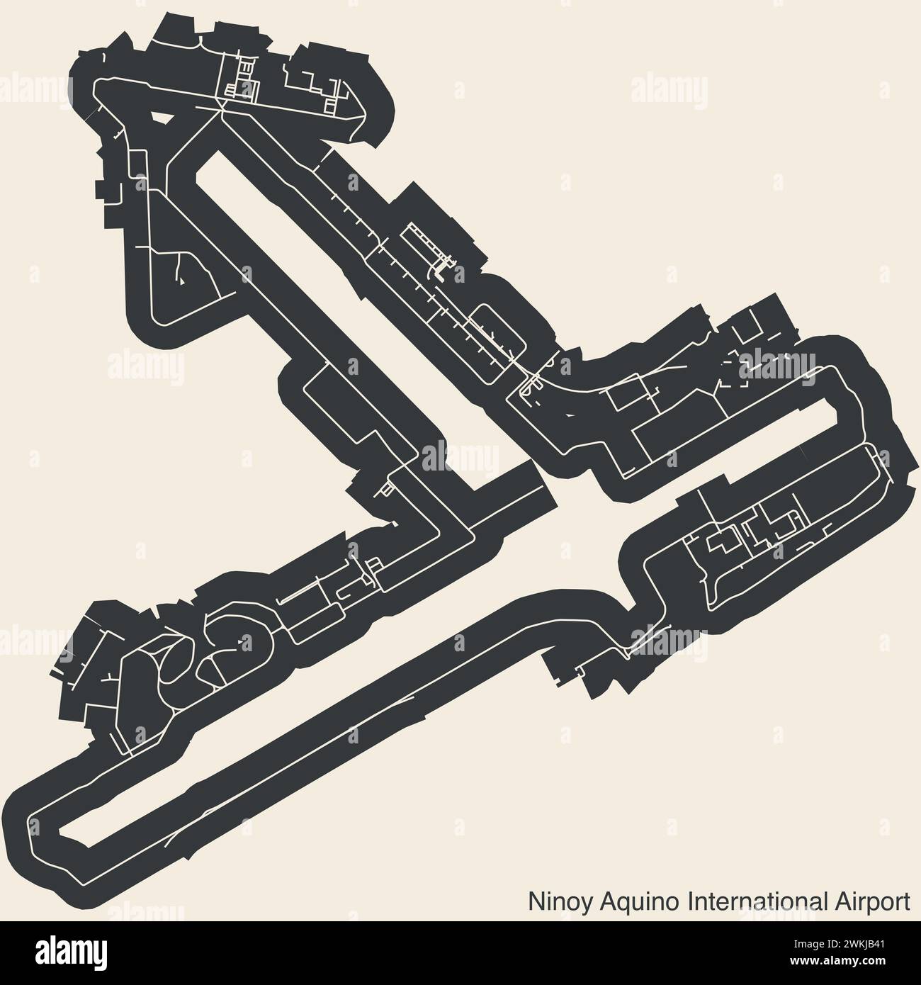 Terminals layout plan of the NINOY AQUINO INTERNATIONAL AIRPORT (MNL ...