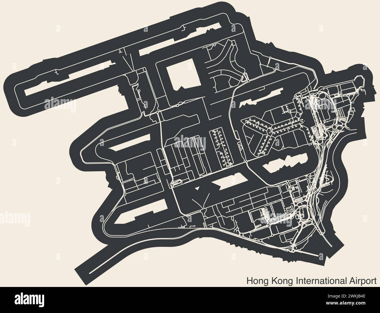 Terminals layout plan of the HONG KONG INTERNATIONAL AIRPORT (HKG, VHHH ...