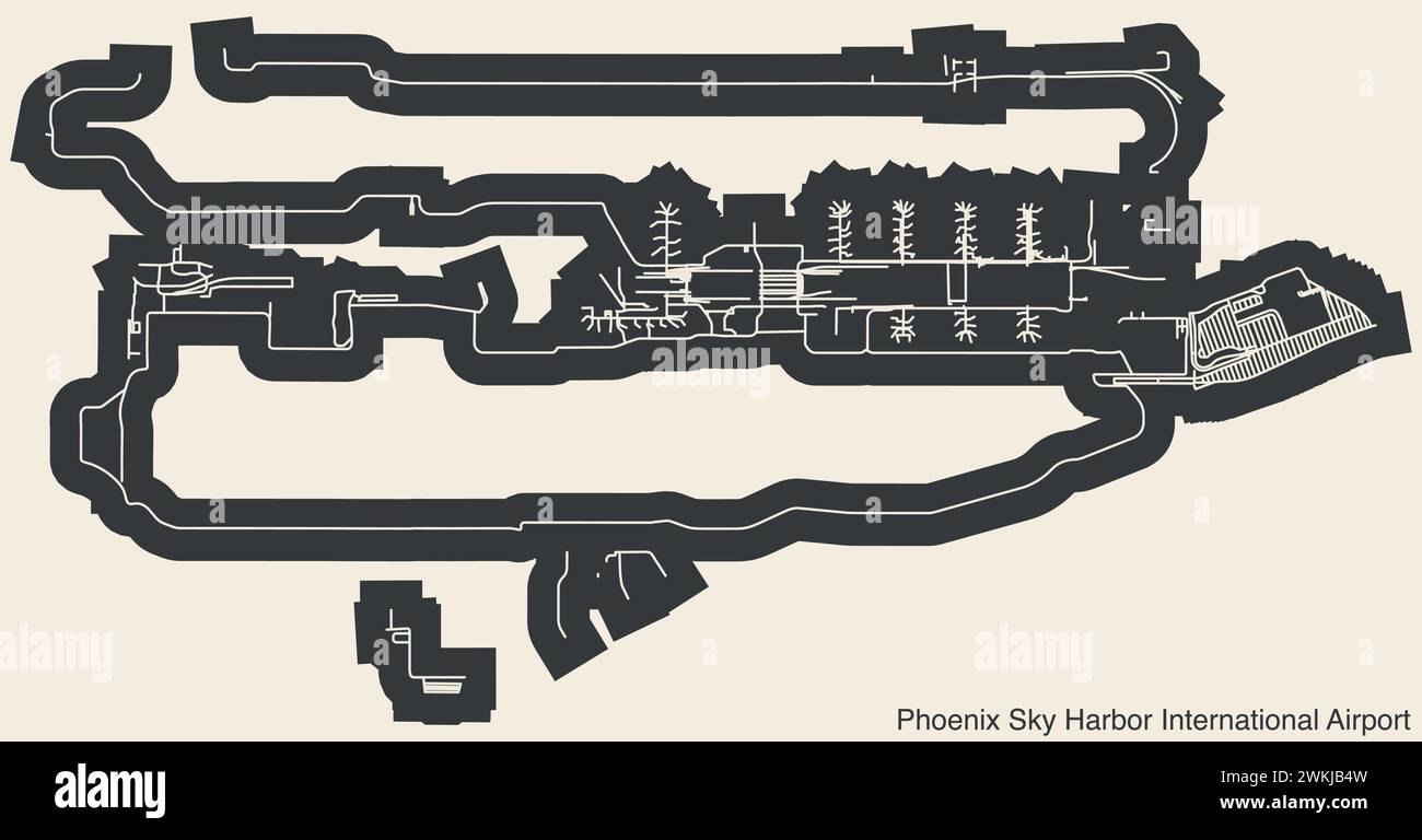 Terminals layout plan of the PHOENIX SKY HARBOR INTERNATIONAL AIRPORT ...