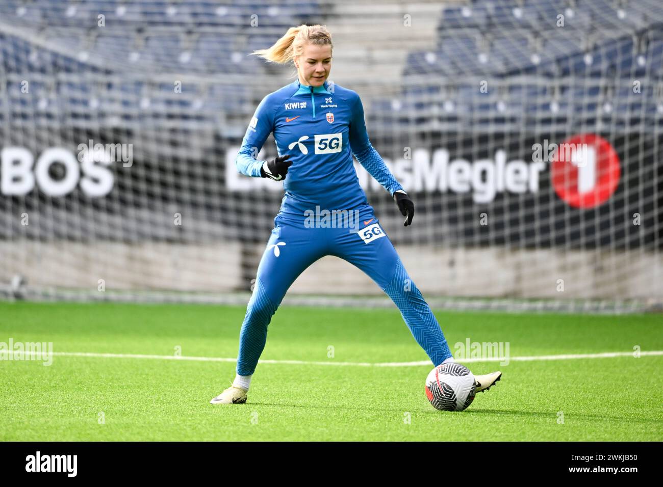 Stavanger 20240221.Ada Stolsmo Hegerberg during the women's national ...