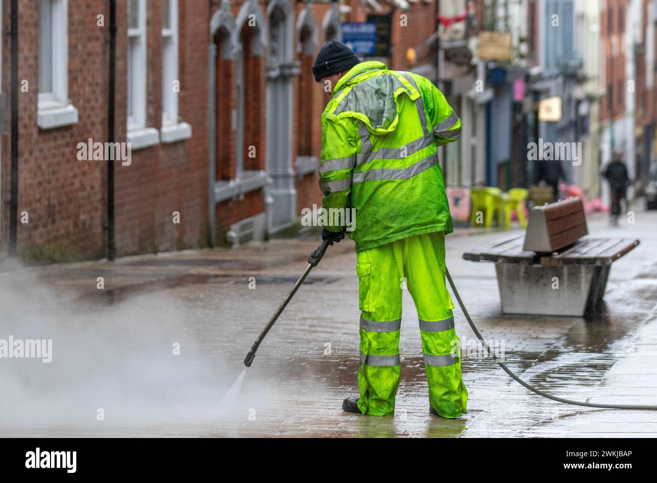 Preston Lancashire Uk Weather 21 Feb 2024 Strong Winds And Heavy