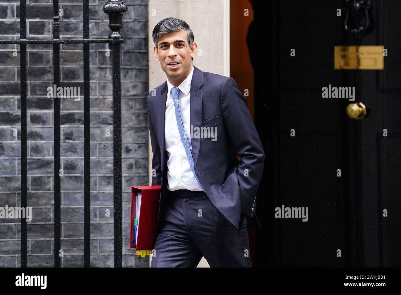 Prime Minister Rishi Sunak departs 10 Downing Street, London, to attend ...