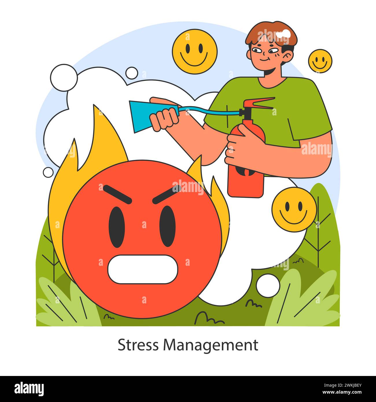 Dopamine fasting concept. Effective stress management with a joyful ...