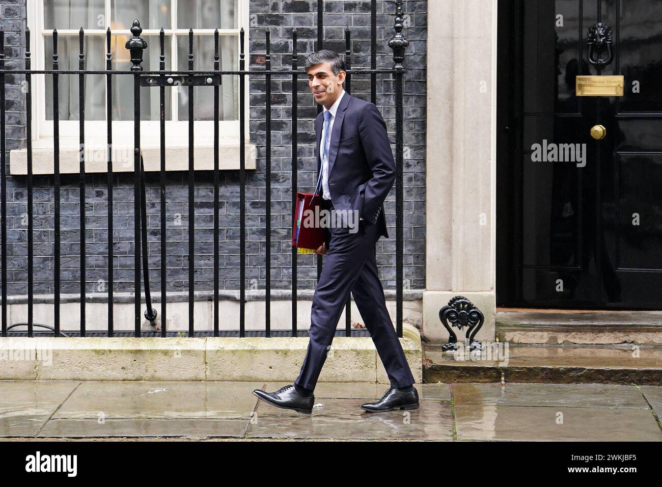 Prime Minister Rishi Sunak departs 10 Downing Street, London, to attend ...