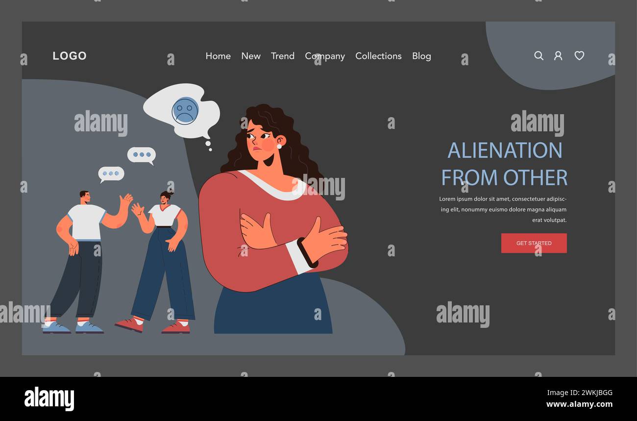 Post traumatic stress disorder web banner or landing page dark or night ...