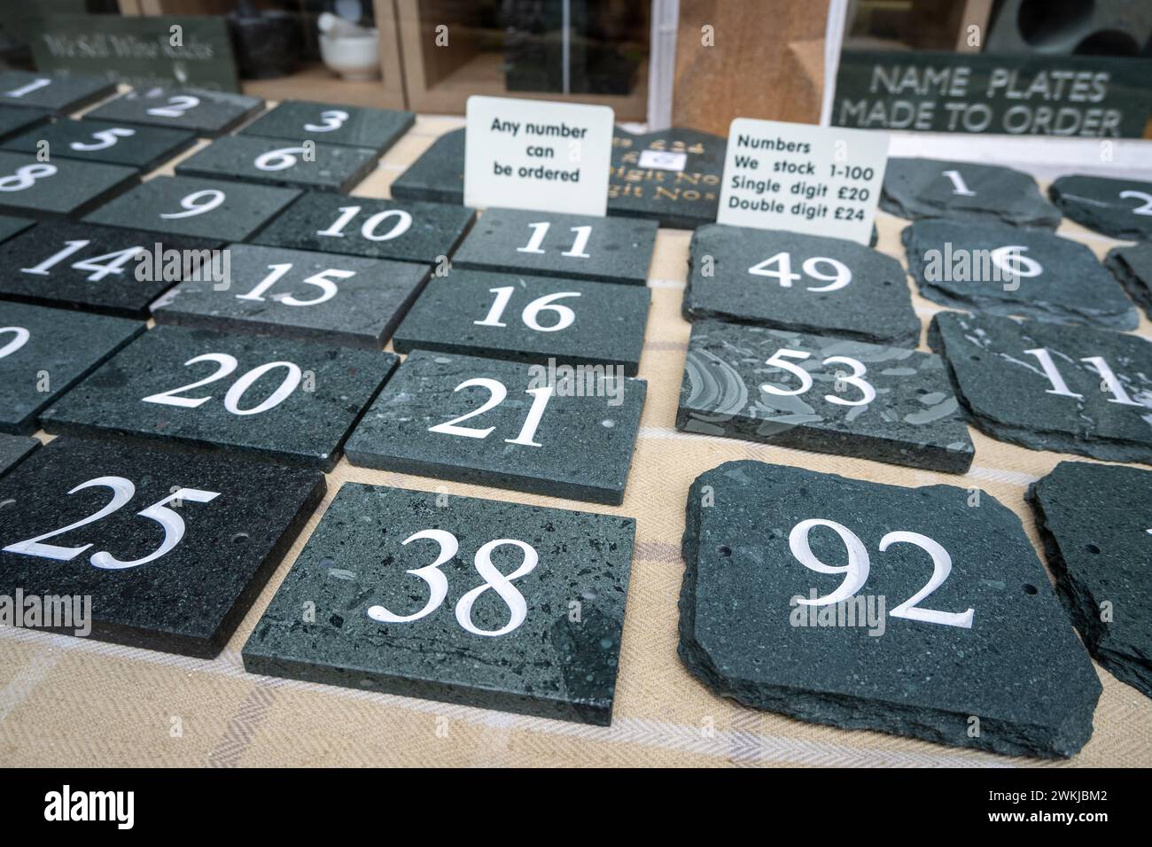 Lakeland Slate Company selling house numbers made from local slate ...