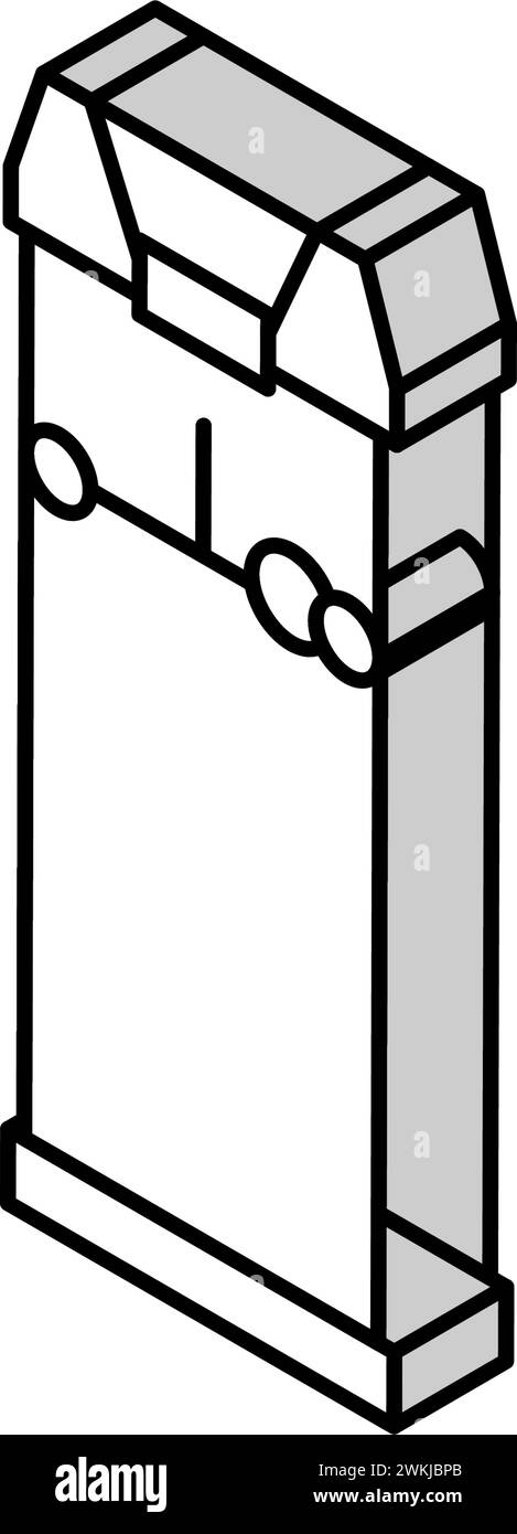 soap dispenser bathroom interior isometric icon vector illustration ...