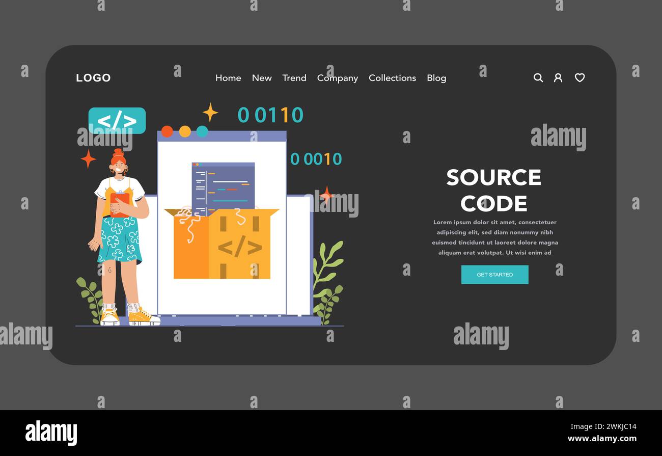 Open Source Web Banner Or Landing Page Dark Or Night Mode Software With Code Available For Use