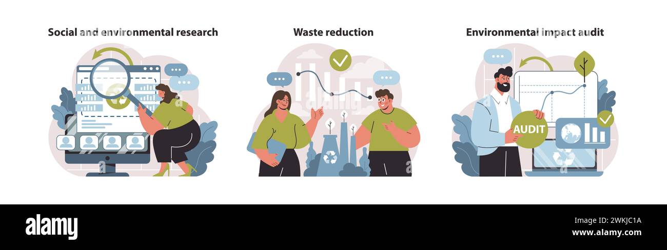 Waste audit Stock Vector Images - Alamy