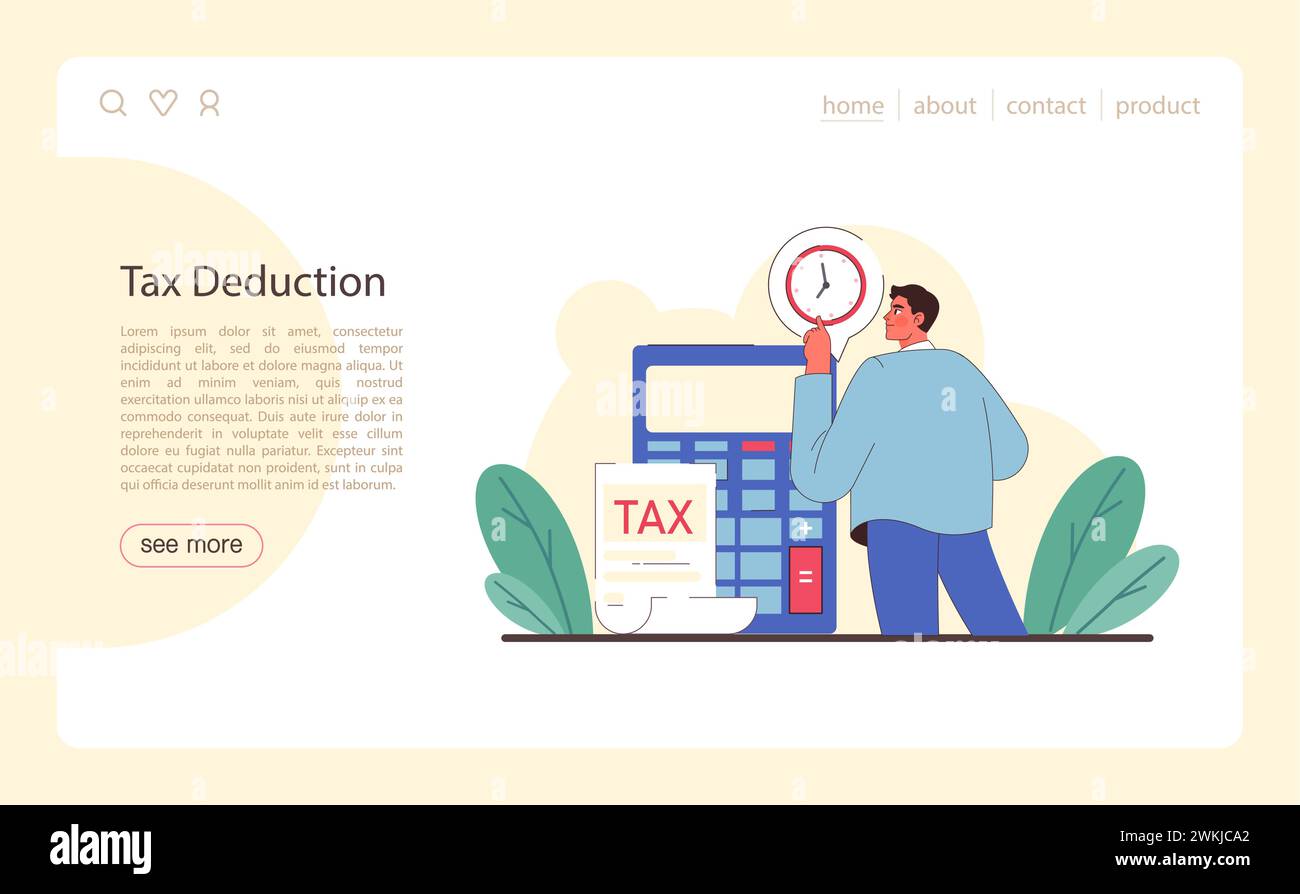 Tax optimization web banner or landing page. Financial efficiency ...