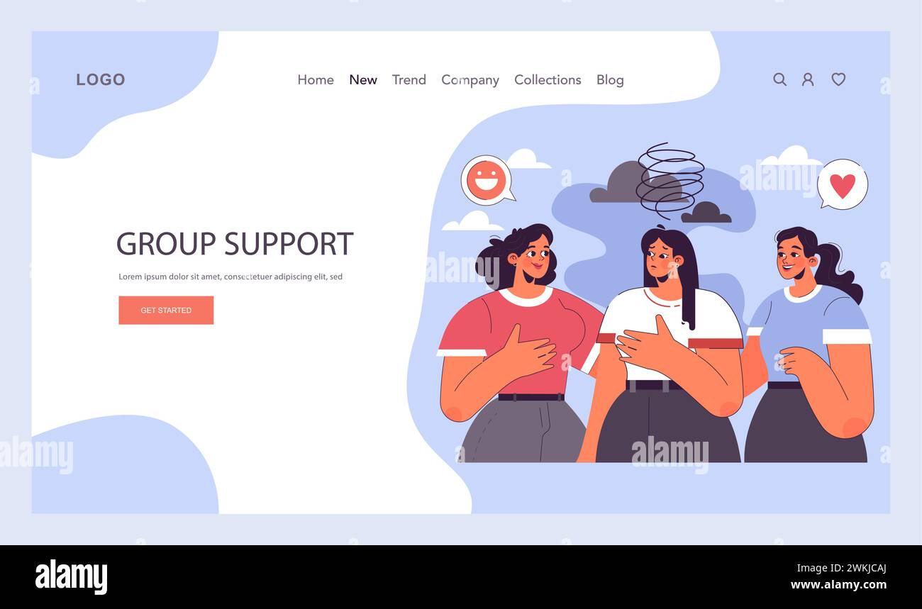 Panic attack web banner or landing page. Mental health disorder. Phobia ...