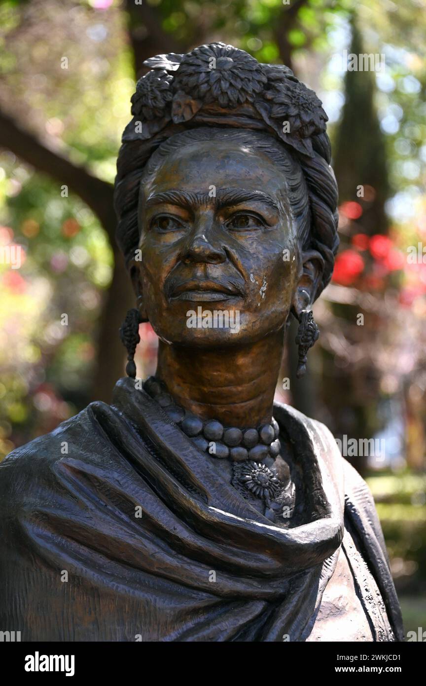 Statue von Frida Kahlo im Frida Kahlo Park, Coyoacan, Mexiko Stadt ...