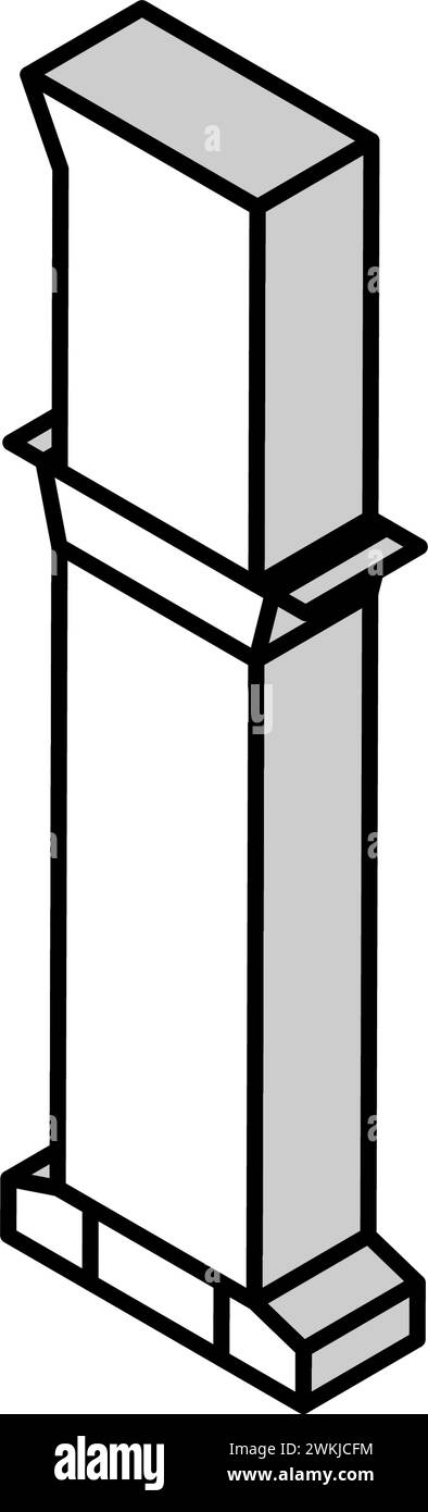graduated cylinder chemical glassware lab isometric icon vector ...