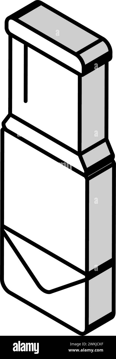 conical vial chemical glassware lab isometric icon vector illustration ...