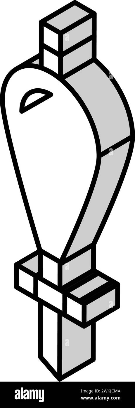 separatory funnel chemical glassware lab isometric icon vector ...